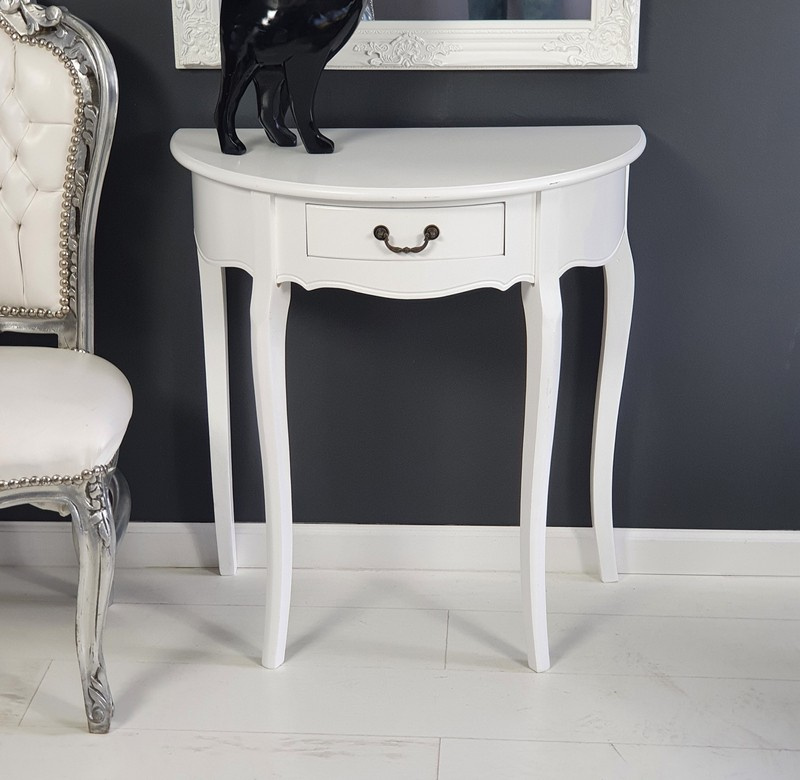 Półokrągły stolik typu konsola - LYWF13009 - Impresje24.pl