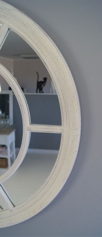 Lustro okrągłe, rama drewniana, styl rustykalny. - 15F545 - Impresje24.pl